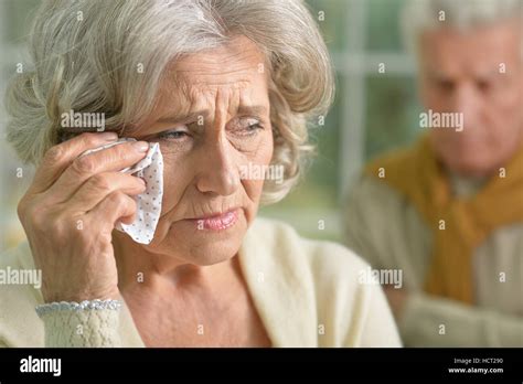 Sad Senior Woman Stock Photo Alamy