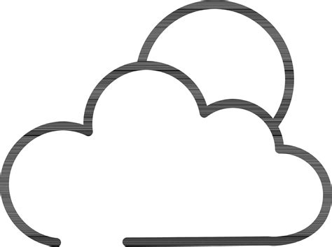 Sun Behind Cloud Icon In Flat Style Vector Art At Vecteezy