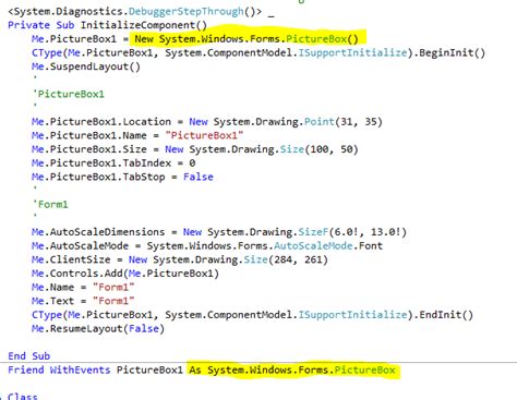 winforms how to set the class of a vb control after it s been