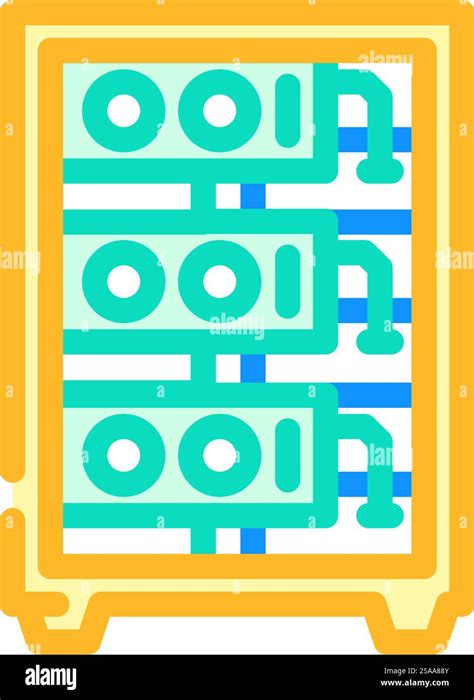Farm Cryptocurrency Mining Color Icon Vector Farm Cryptocurrency Mining Sign Isolated Symbol