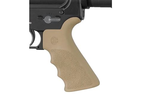 Hogue Ar 15 Overmolded Pistol Grip Beaver Tail Finger Grooves Fde