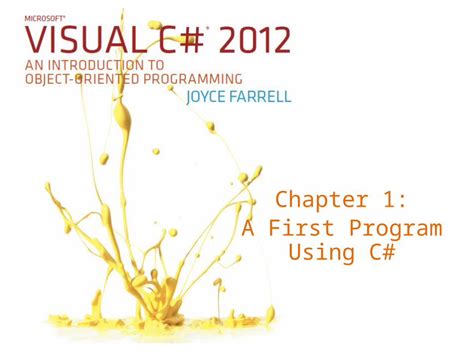 pptx chapter 1 a first program using c programming computer