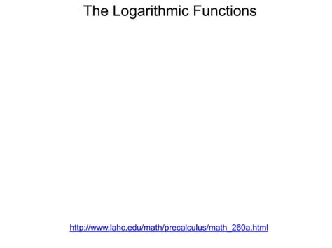 4.4the logarithm functions | PPT