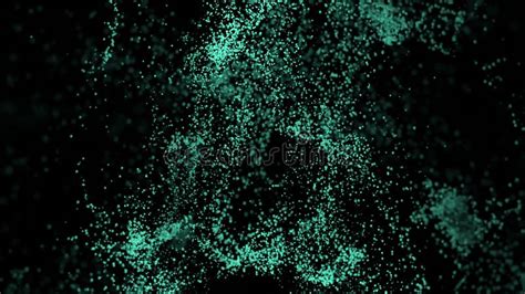 Vortex Flows Of Particles On Black Background Design Bright Stream Of Luminous Particles In