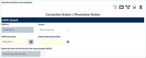 CAPA Details CAPA