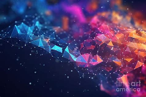 Abstract Neural Network Big Data Concept Global Database And