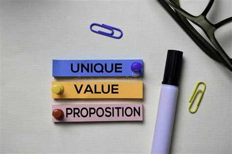Unique Value Proposition Uvp Text On Sticky Notes Isolated On Office Desk Stock Image Image