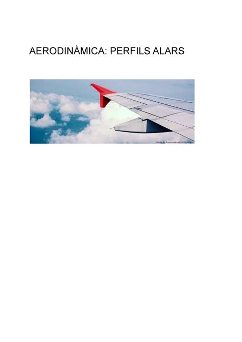 Aerodinàmica Perfils Alars AerodinÀmica Perfils Alars Abstract Mi Trabajo De Investigación