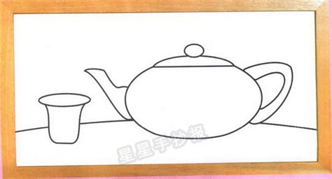 茶壶茶杯简笔画