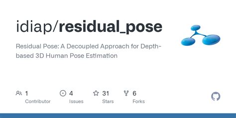 Github Idiap Residual Pose Residual Pose A Decoupled Approach For Depth Based D Human Pose