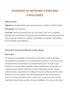 OVERVIEW OF NETWORK TYPES AND TOPOLOGIES Overview Of Network Types And Topologies Pdf PDF PRO