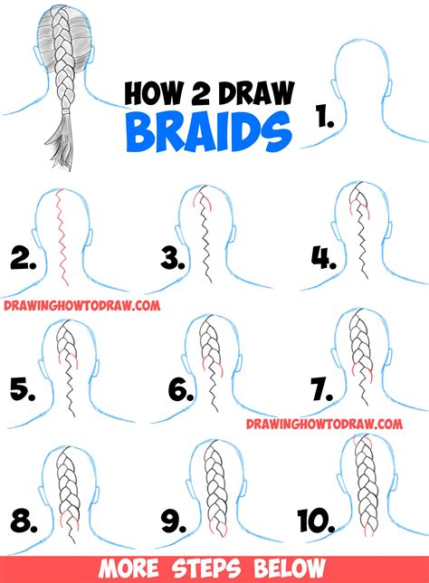 How To Draw A Braid Step By Step