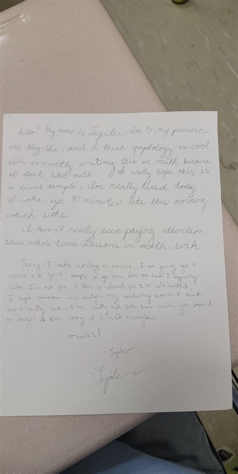 My Sample R Graphology