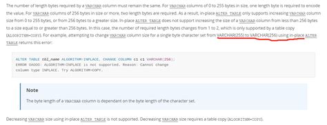 MySQL在线DDL变更VARCHAR长度 字节以上的影响 墨天轮