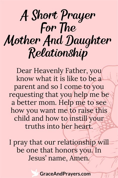 6 Reassuring Prayers For A Mother Daughter Relationship Grace And Prayers