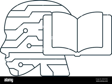 Machine Learning Icon Monochrome Simple Sign From Digitalization