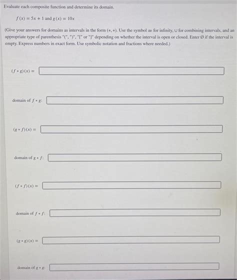 Solved Evaluate Each Composite Function And Determine Its Chegg Com Solved Evaluate Each Composite Function And Determine Its Chegg Com