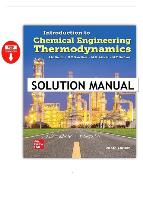 Solution Manual Introduction To Chemical Engineering Thermodynamics