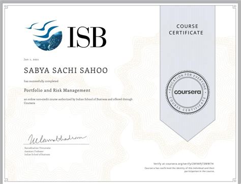 Sabya Sachi Sahoo On Linkedin Coursera Portfoliomanagement