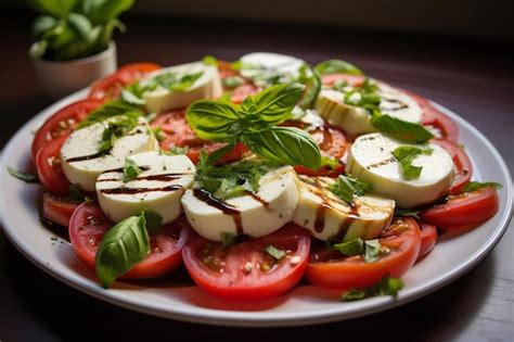 Premium Ai Image Classic Caprese Salad Recipe