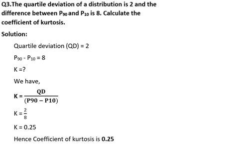 Calculate The Coefficient Of Kurtosisold Is Gold Question Solution 2079