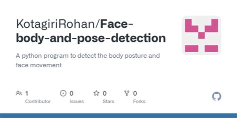GitHub KotagiriRohan Face Body And Pose Detection A Python Program To Detect The Body Posture