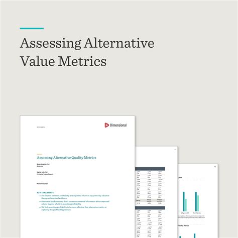Assessing Alternative Quality Metrics Dimensional