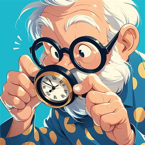 Mixed Race Elderly Man Fixing A Clock Premium Ai Generated Vector