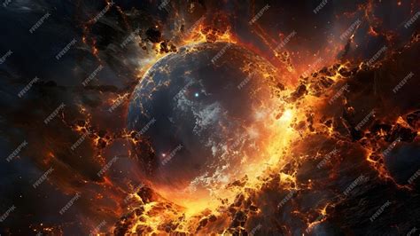 Premium Ai Image An Image Of An Exploding Planet In Space Neural