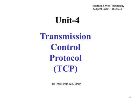 4 Tcp Headerppt Computer Networking Computing