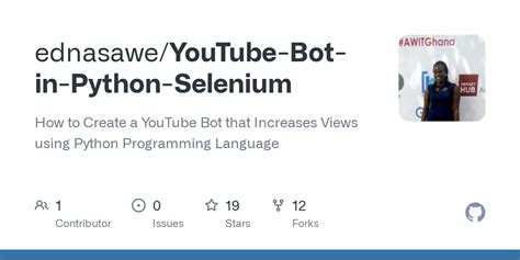 Github Ednasaweyoutube Bot In Python Selenium How To Create A
