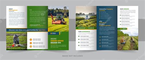 Premium Vector Agriculture Farming Services Brochure Template Agro Farm Flyer Organic Farming