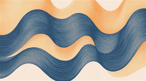 Abstract Wavy Design In Soft Colors Creating A Soothing Visual Effect Stock Illustration