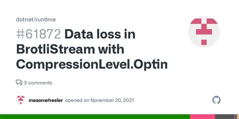 data loss in brotlistream with compressionlevel optimal · issue 61872