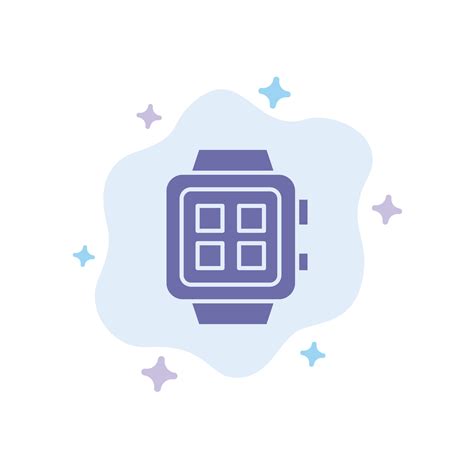 Electronic Home Smart Technology Watch Blue Icon On Abstract Cloud