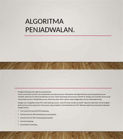 Algoritma Penjadwalan Pdf