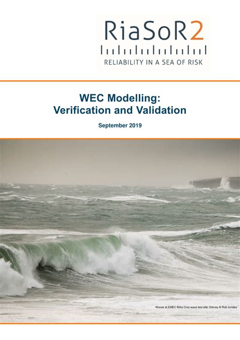 pdf wec modelling verification and validation