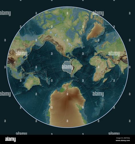 Nazca Tectonic Plate On The Wiki Style Elevation Map In The Lagrange Oblique Projection Centered