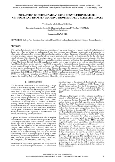 Pdf Extraction Of Built Up Areas Using Convolutional Neural Networks
