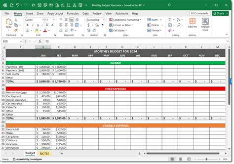 Microsoft Excel Free Monthly Budget Spreadsheet Excel Checkbook