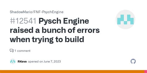 Pysch Engine Raised A Bunch Of Errors When Trying To Build · Issue