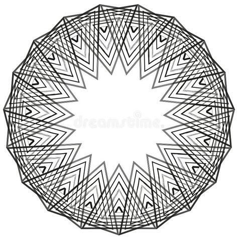 Intricate Star Pattern Radial Symmetric Ornament Complex Geometric