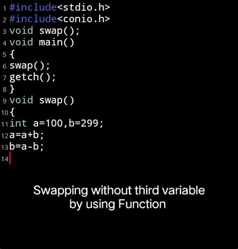 Swapping Without Third Variable Using Functionswappingfunction In C Viralshortsvideo