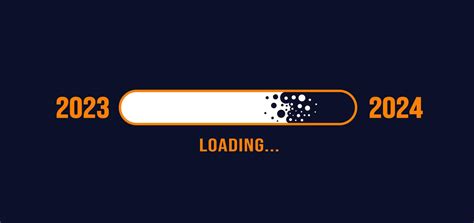 2024 loading bar progress digital technology colorful background happy