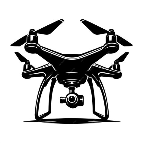 Drone Clipart Vector Silhouette Drones Logo Icon Illustration Premium