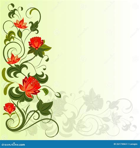 Floral Corner Design Element Stock Vector Illustration Of Curl Background 26173063
