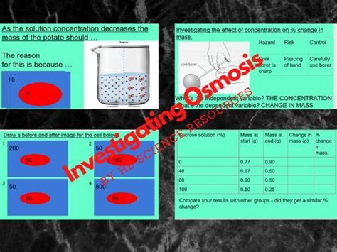 Investigating Osmosis Teaching Resources