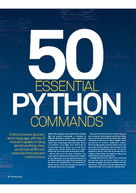 50 Essential Python Commands For Effective Programming Studocu