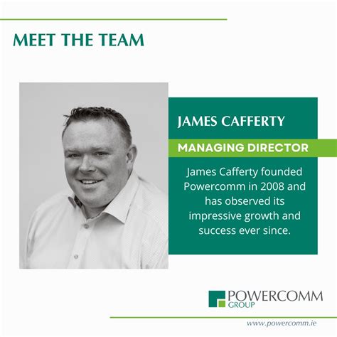 🤝 Meet The Team 🤝 Meet James Cafferty Our Managing Director “powercomm Is Utterly Client