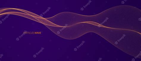 premium vector 3d particles mesh array sound wave flowing over dark